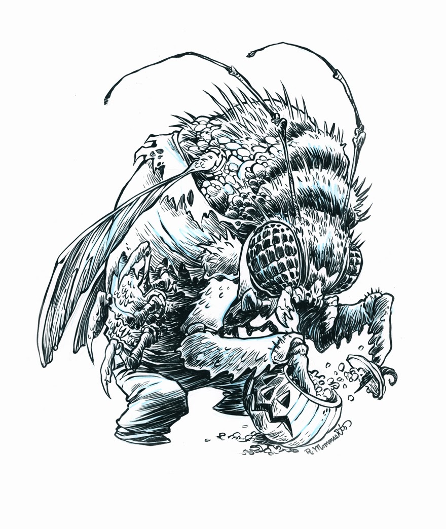 inktober_bugman_24.jpg (880×1044) | Monster sketch, Inktober, Monster ...