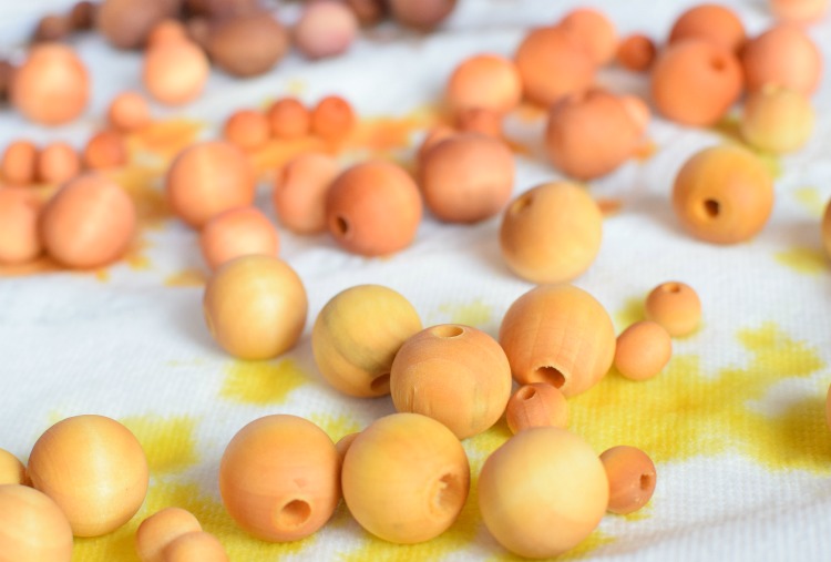 Fall Necklace Craft With Dyed Wooden Beads | What Can We Do With Paper ...