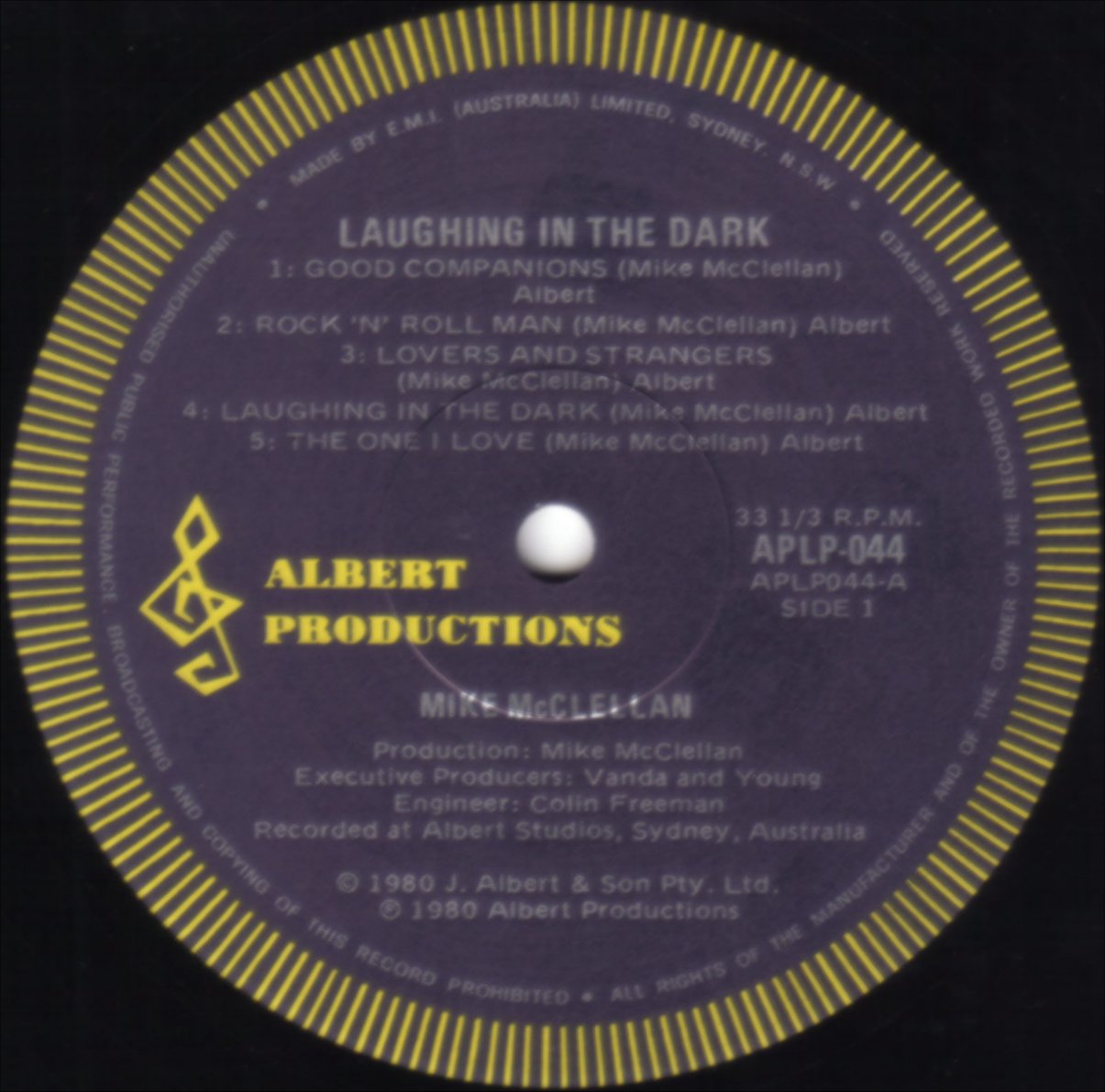 Rock On Vinyl: Mike McClellan - Laughing In The Dark (1980)