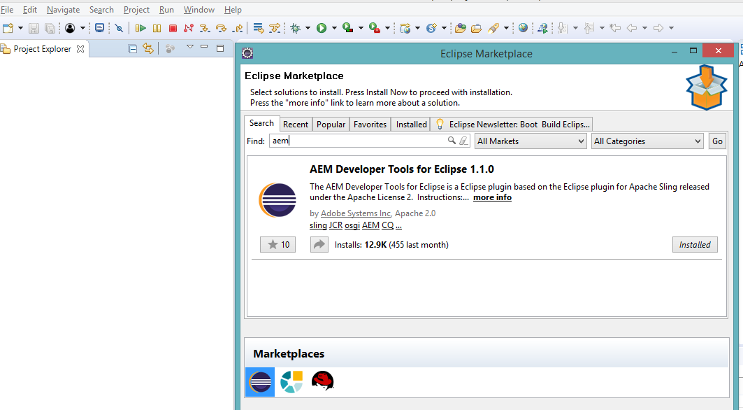 AEM/CQ5 : Configuration of AEM Plugin for Eclipse