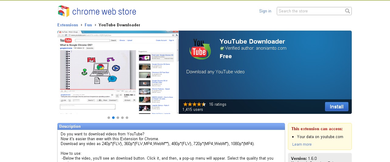 download youtube menggunakan google chrome extensions | Asal Nulis Aja