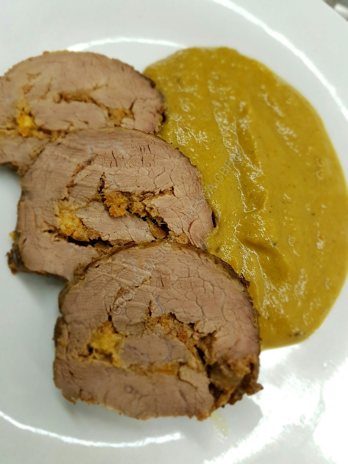 Cocina Basica y Fresca: PUNTA DE SOLOMILLO RELLENA CON CREMA DE SETAS CBF@