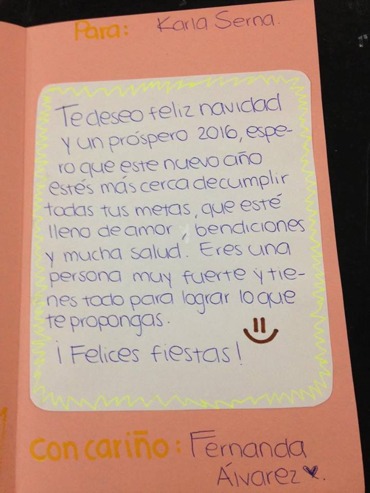 Producción De Textos Escritos Tarjeta A Un Compañero