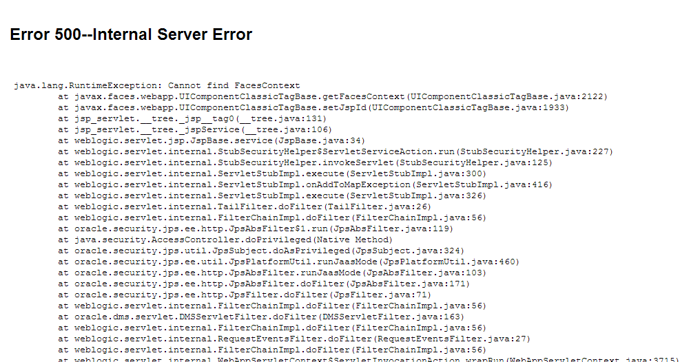 Learning Soa Java Lang Runtimeexception Cannot Find Facescontext My