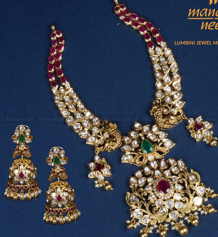 Ruby Flat Diamonds Grand Wedding Set - Jewellery Designs