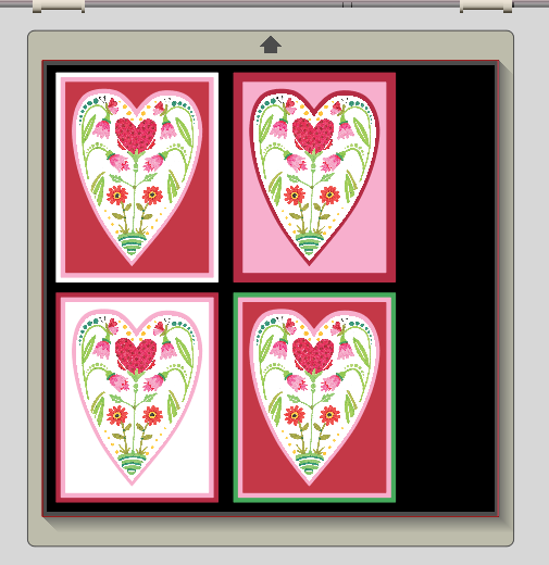 Capadia Designs: Heart Card with a Dozen Variations