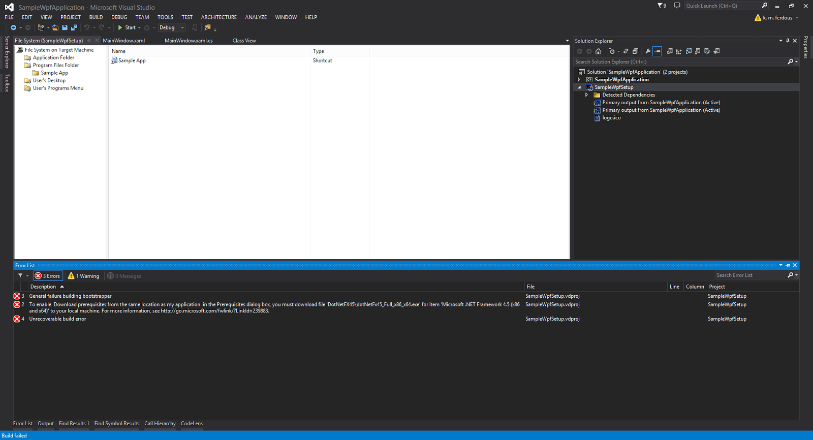 How to Build WPF project with Setup file (Installer Project)