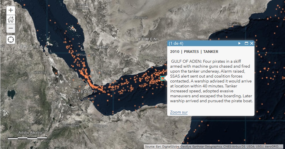 Cartographie numérique: 40 ans de piraterie maritime dans le monde ...