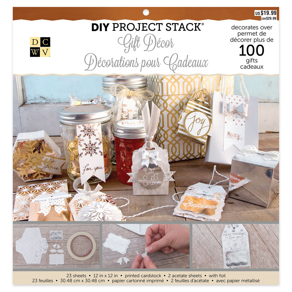 Gift tags and wallets with DCWV