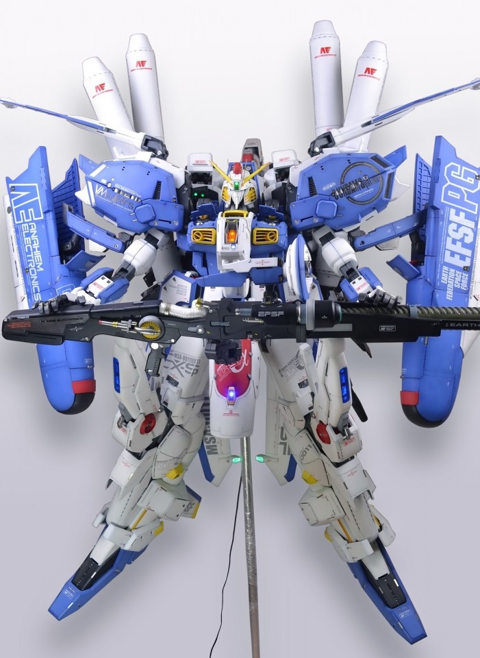 GUNDAM GUY: G-System 1/35 Gundam EX-S - Painted Build w/ LED