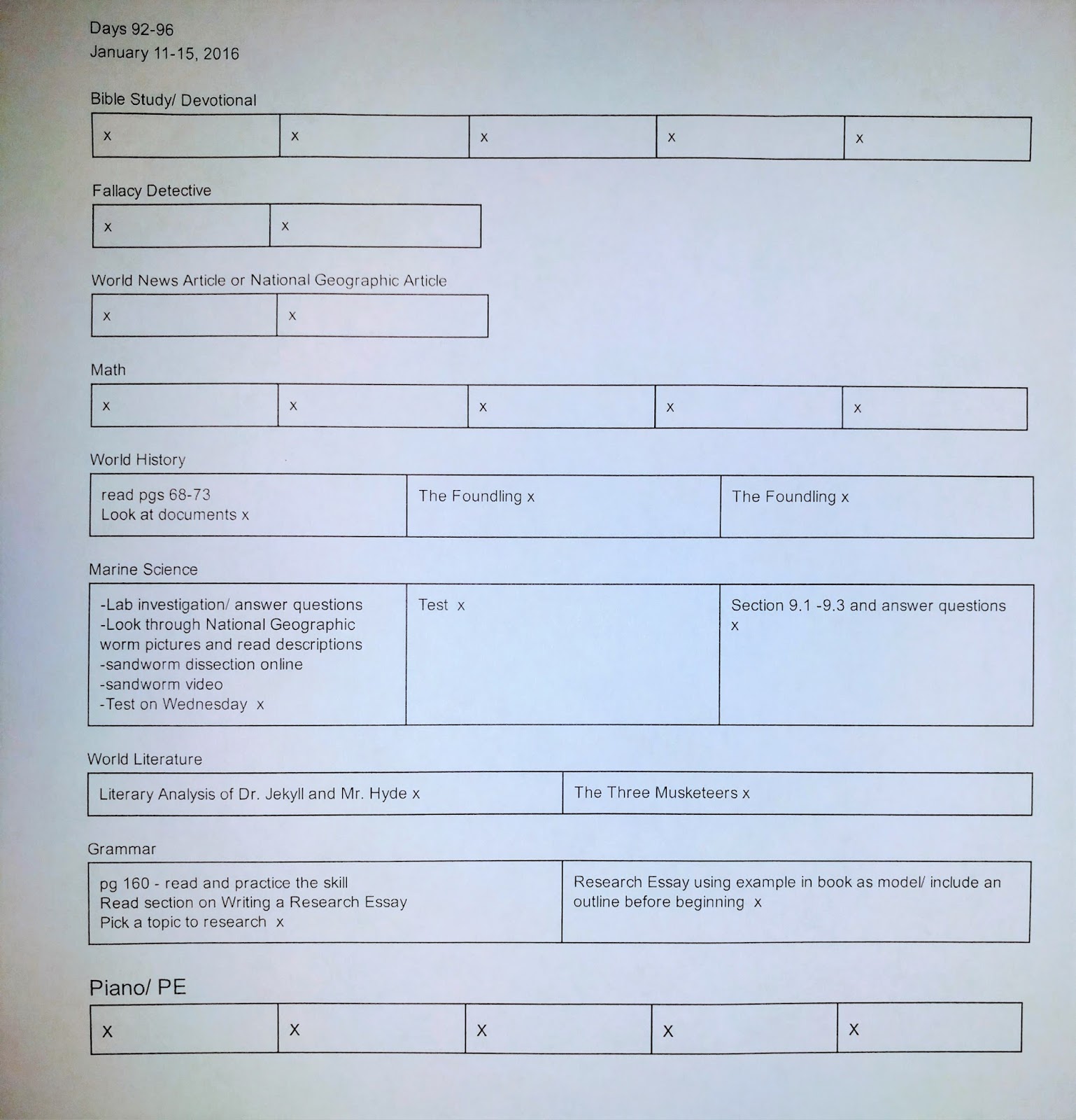 TSCHAA: What Should Lesson Plans Look Like?