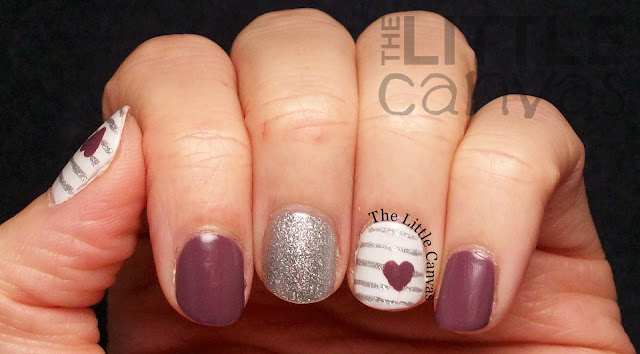 Simple Heart Manicure Inspired by AmKuch1 - The Little Canvas