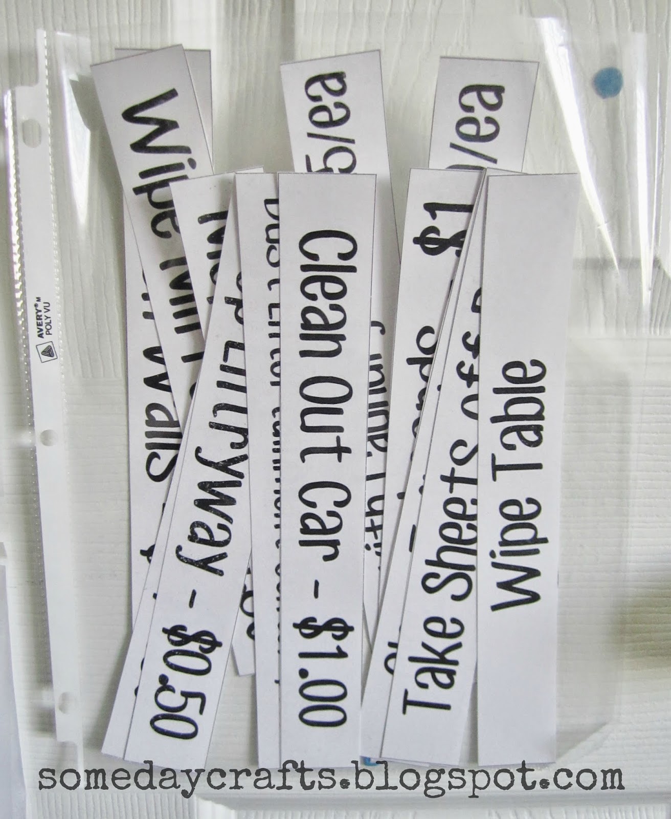 Someday Crafts: Easy Daily Schedule and Chore Chart