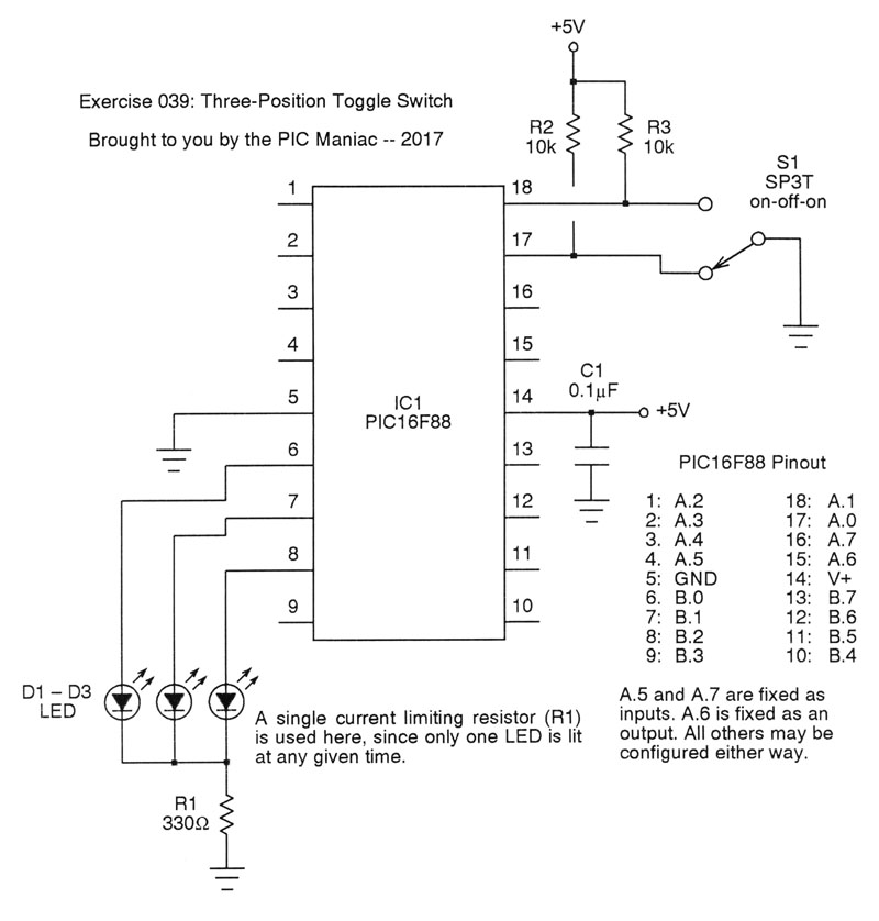 PIC Projects in Pascal: Three-Position Switch