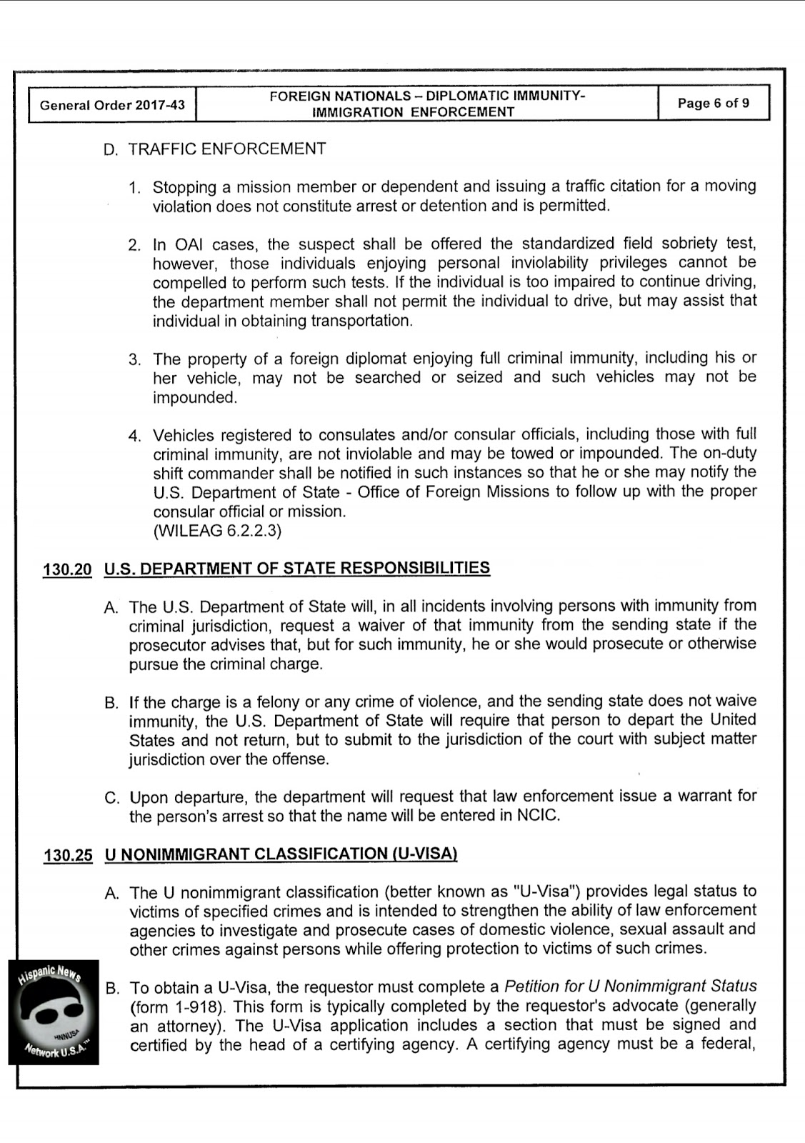 Hispanic News Network U.S.A.: Milwaukee Police Department Standard ...
