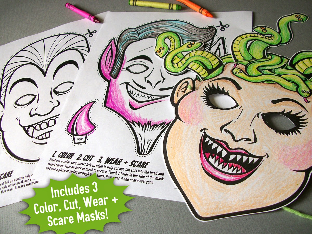 Zinggia: 24 Monster Coloring Pages with games and masks, cryptozoology ...