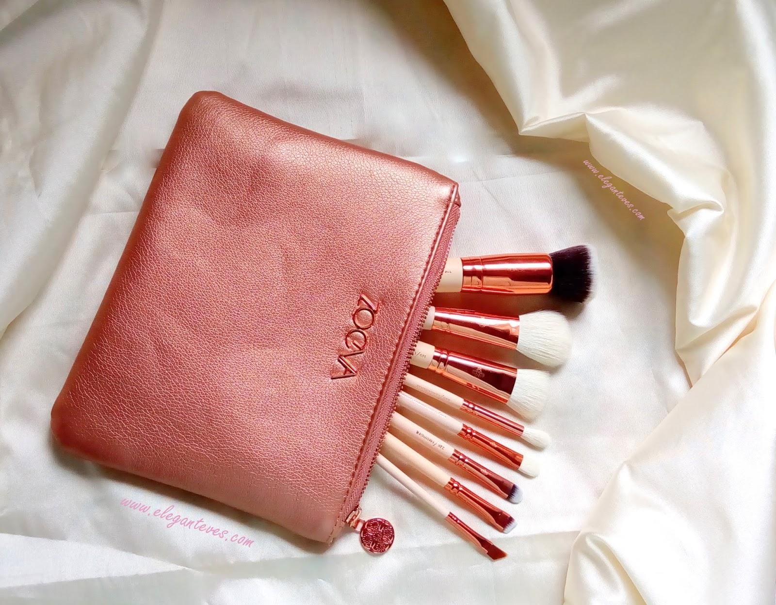 Review of Zoeva Rose Gold Brush Set Dupe from AliExpress - Elegant Eves
