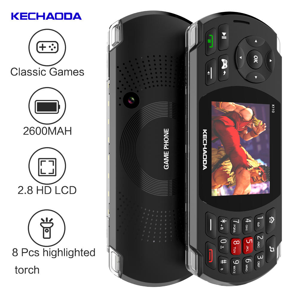 KECHAODA K110 Game Phone 2.8 inch 2600mAh 100 Classic Game Torch Big ...