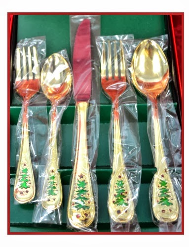 This and That : CHRISTMAS COLLECTIBLES: GOLD FLATWARE