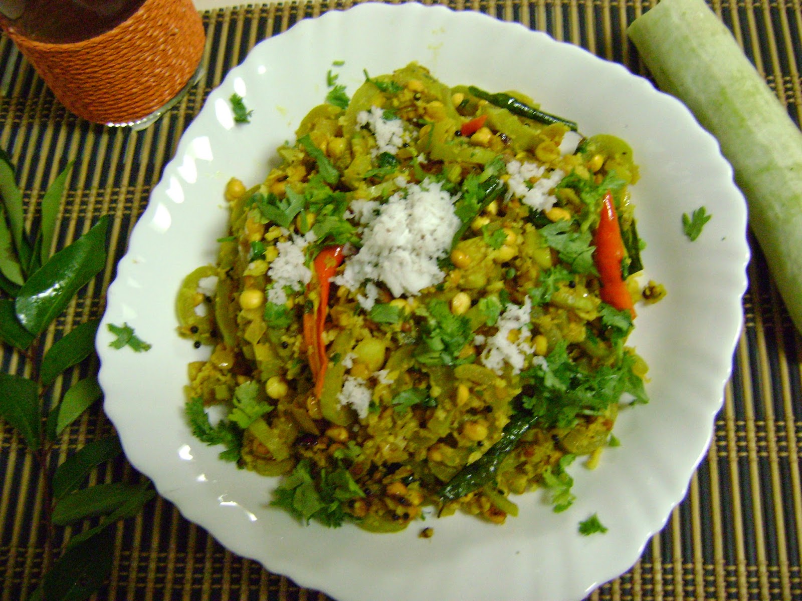 Bethica's Kitchen Flavours: Snake Gourd Fry - Andhra Style