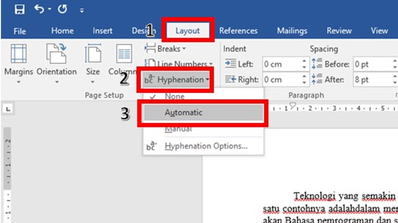 Tutorial Cara Mengaktifkan Hyphenation di Microsoft Word - Sobat Jaringan
