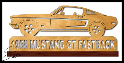 Scrollsaw Workshop: 1968 Mustang GT Fastback Scroll Saw Pattern.