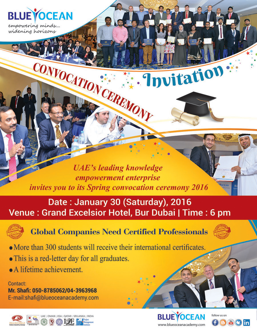 Blue Ocean Academy: Convocation Ceremony 2016