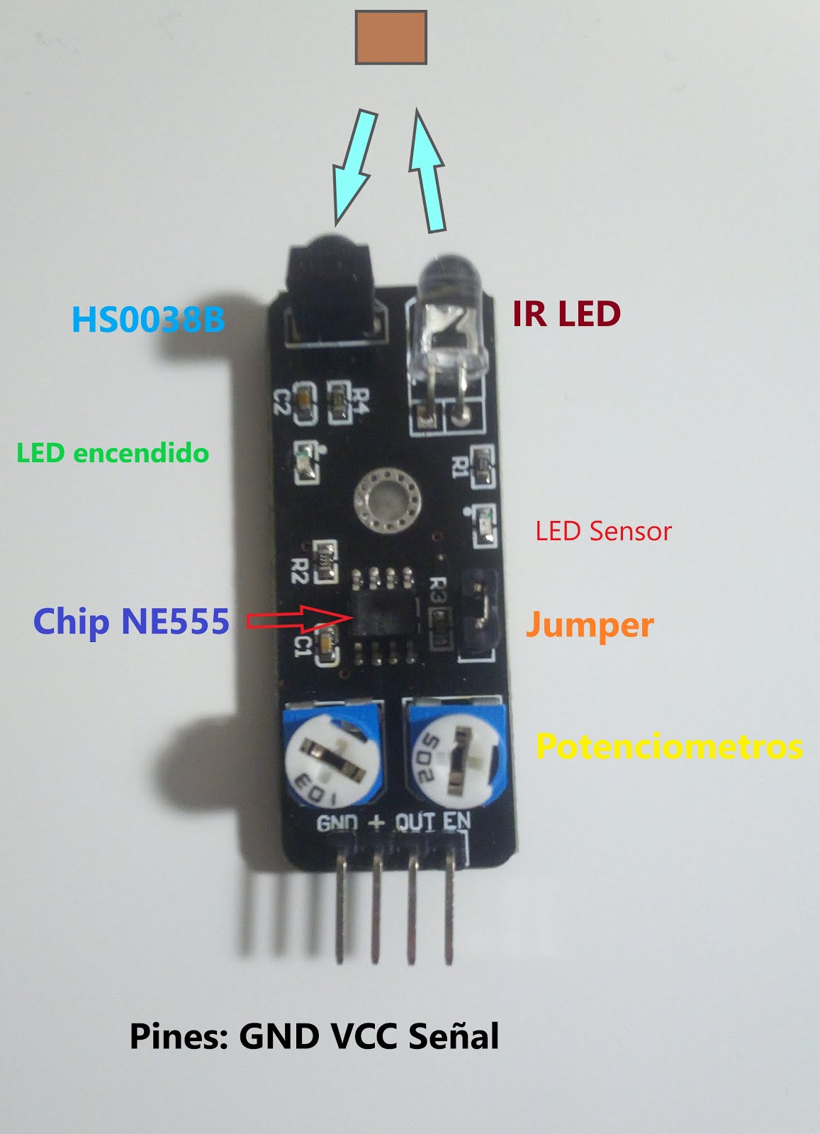 Sensor infrarrojo evita obstáculos KY-032 o sensor de infrarrojos