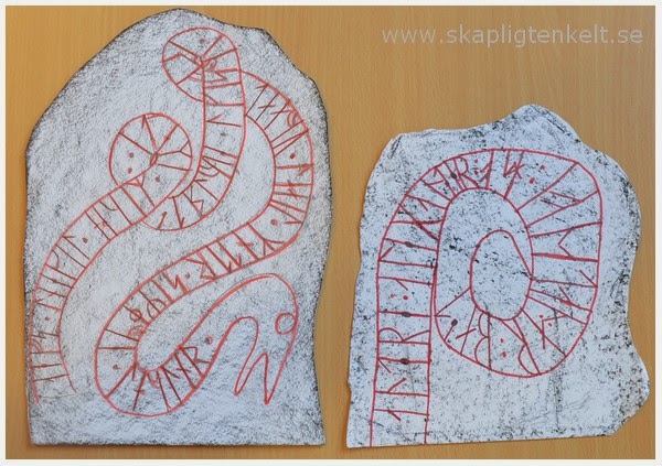 Grottmålningar, Pyssel vikingar, Runor