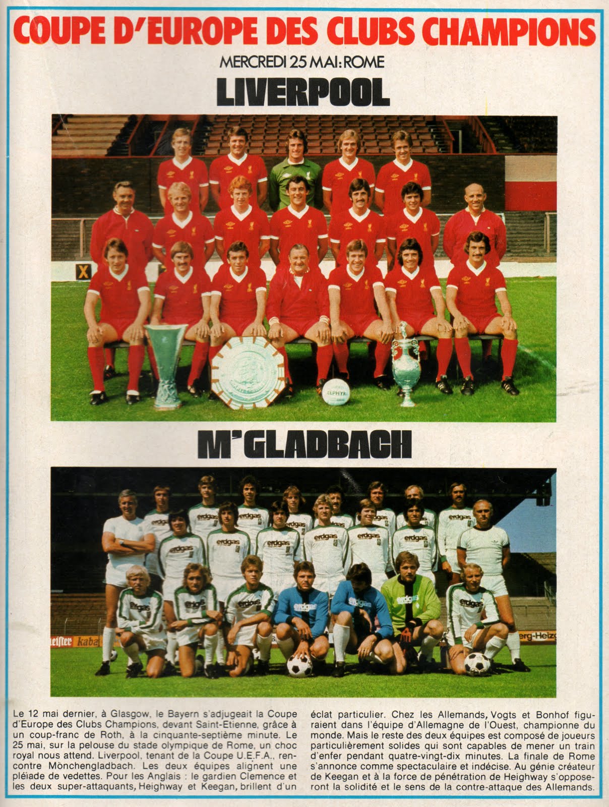 TWB22: Coupe des Clubs Champions 1977 1978 Liverpool Borussia ...