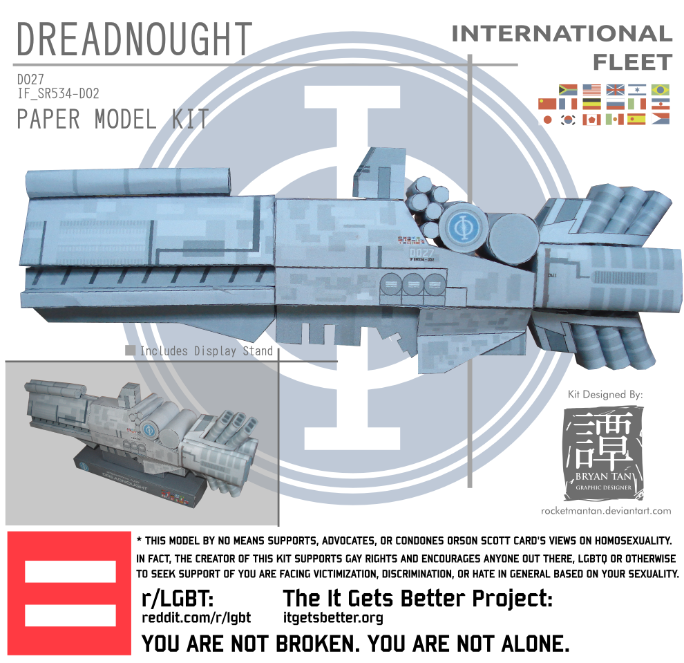 Ender's Game Papercraft - IF Dreadnought | Papercraft Paradise ...