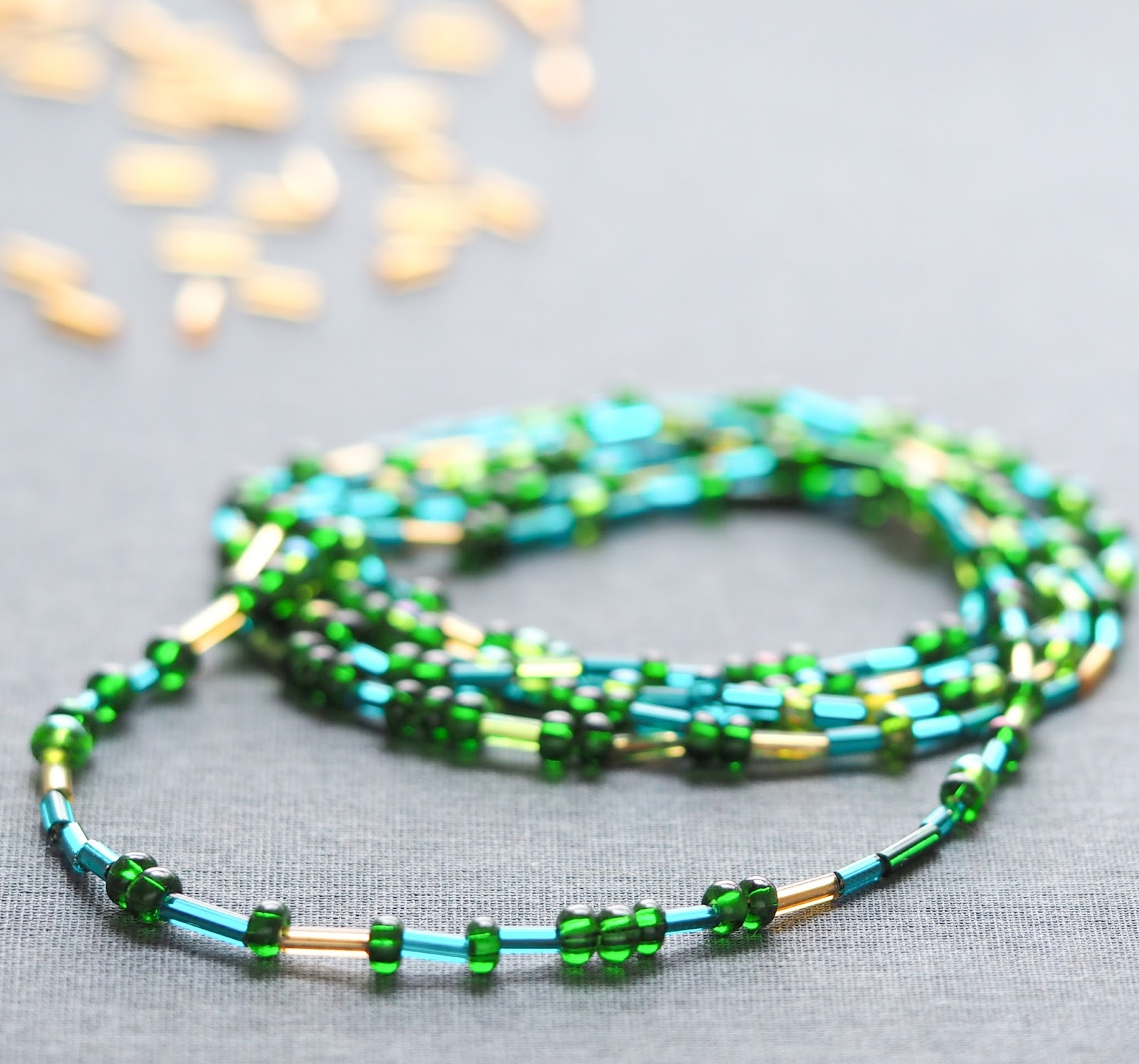 The Tiny Funnel: Morse Code Beaded Wrap Bracelet