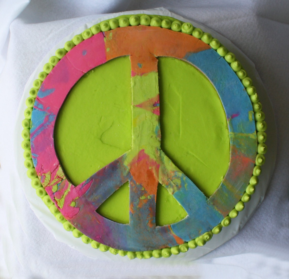 Homemade Peace Sign Cakes