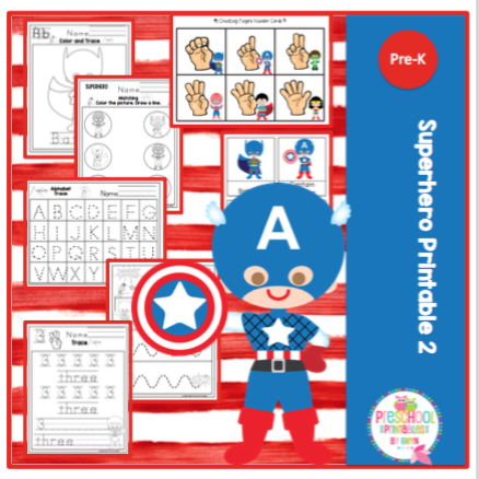 Superhero Printable 2 ~ Preschool Printables