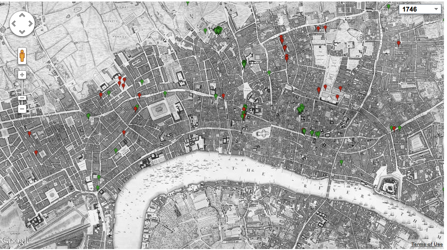 London Corresponding Society pubs mapped