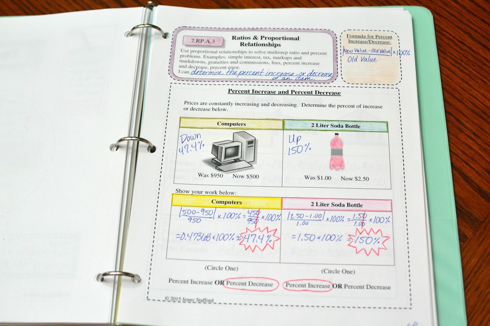 Math in Demand: 7th Grade Math Interactive Notebook