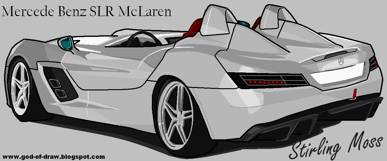 godofdraw: Mercedes Benz SLR McLaren Stirling Moss drawing on ms paint ...
