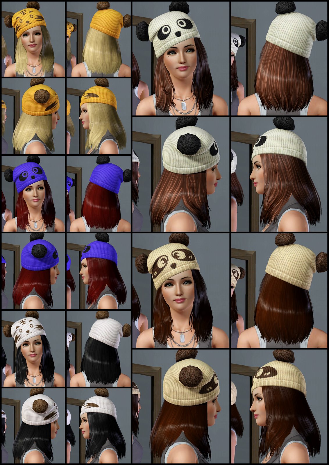 The Sims 3 Store: Hair Showroom: Pumped Up Pom Pom Hat