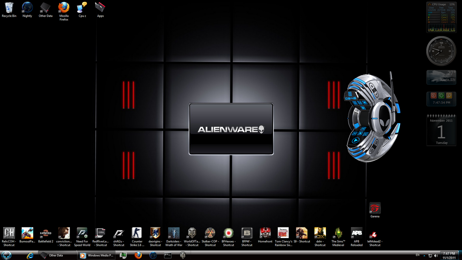 How To change windows 7 theme to alienware theme ~ Alvin ray's Blog