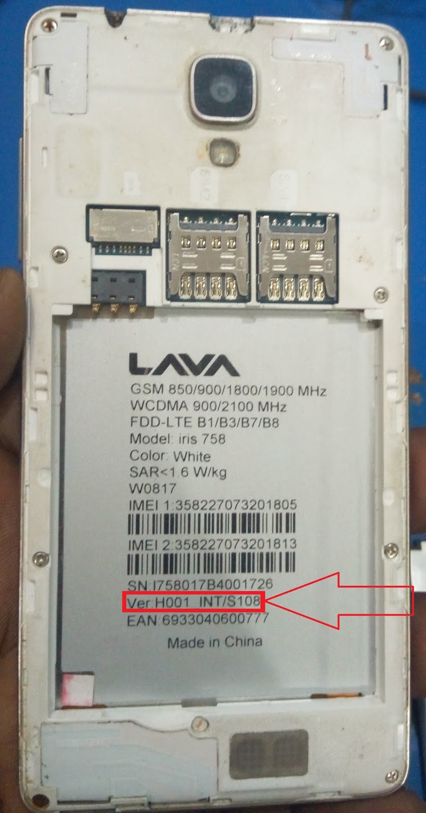 LAVA IRIS 758 H001_INT/S108 FIRMWARE FLASH FILE DEAD RECOVERY DONE ...
