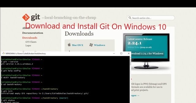 Download and Install Git On Windows 10 | basic command | push the file ...