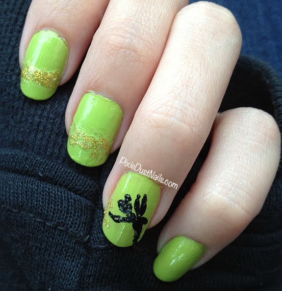 Pixie Dust Nails: Tinkerbell Nail Art