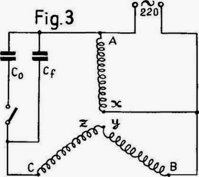 Legare motor trifazic la 220v | Schema Electrica