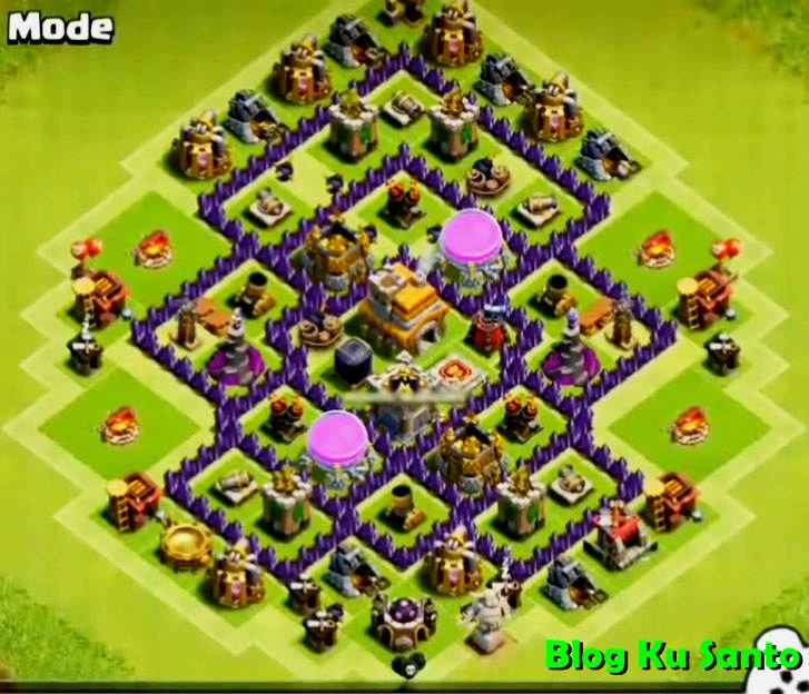 12 Base COC Terbaik TH 7 Basis Hybrid 2017 || 3 Pertahanan Udara