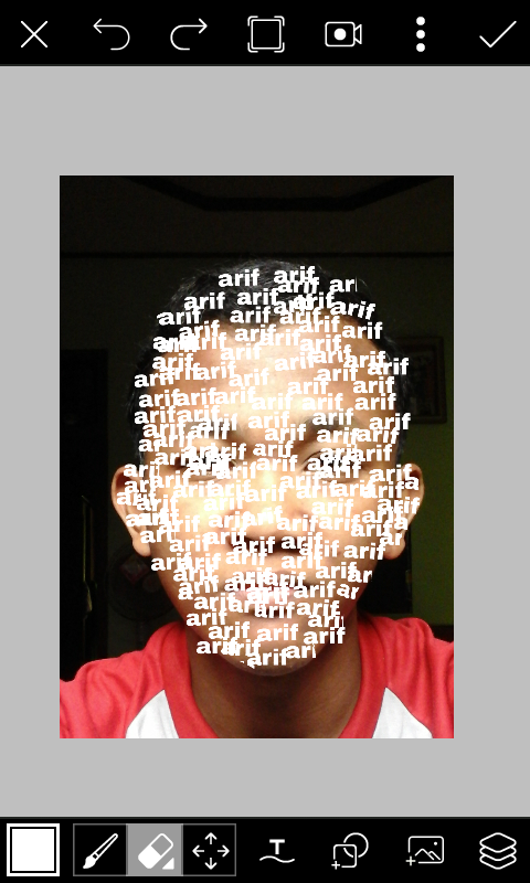 Cara membuat efek typografi pada foto dengan tulisan atau kata ~ Belajar