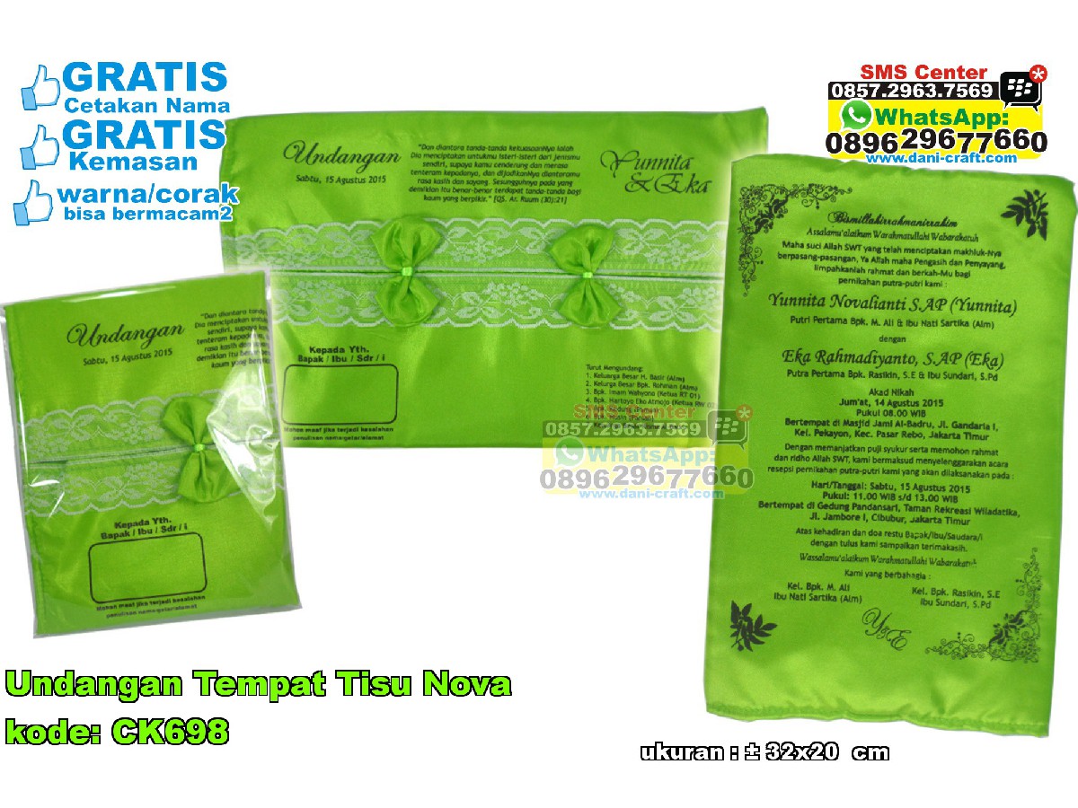 Undangan Tempat Tisu Nova | Souvenir Pernikahan