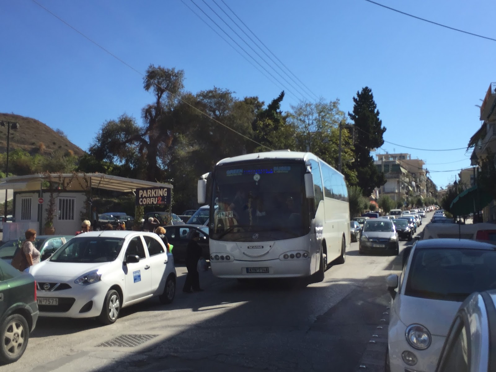 Green Buses ~ Americans Visiting Corfu