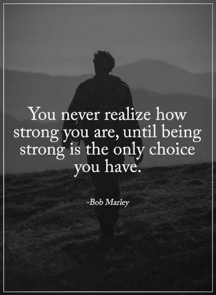 Quotes you never realize how strong you are, until being strong - Quotes