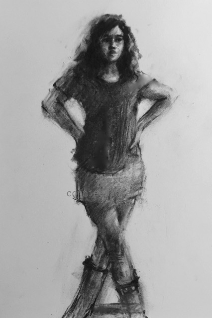 Connie Chadwell's Hackberry Street Studio: Akimbo - original charcoal ...