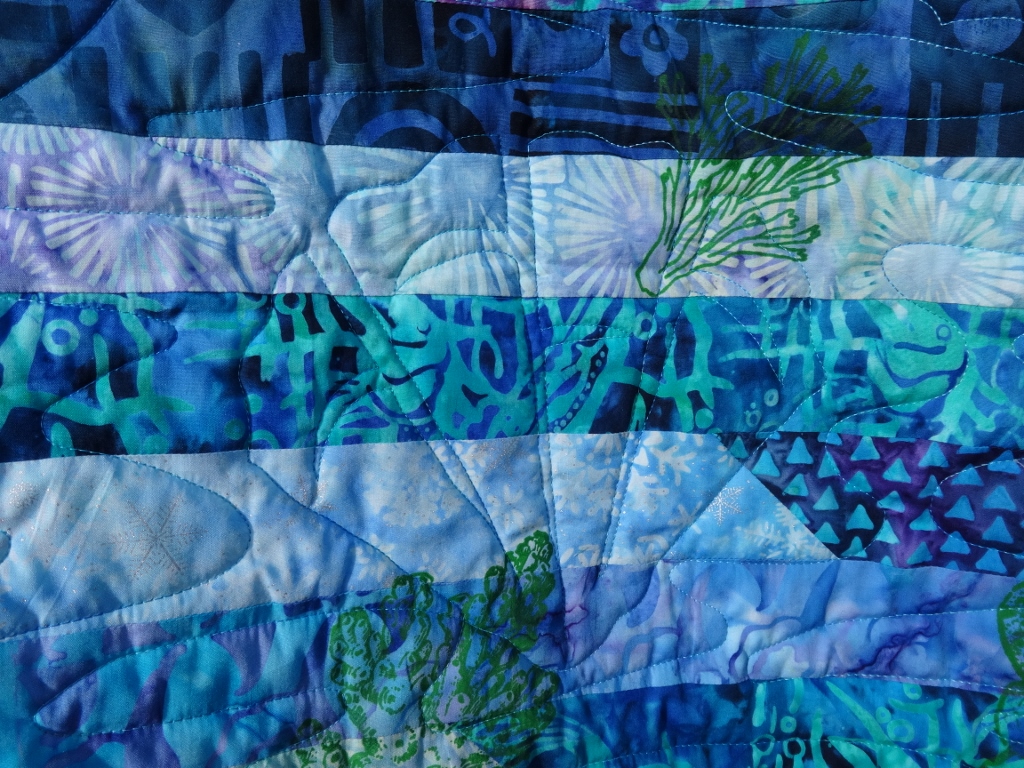 Inch by Inch Quilting: Two underwater quilts